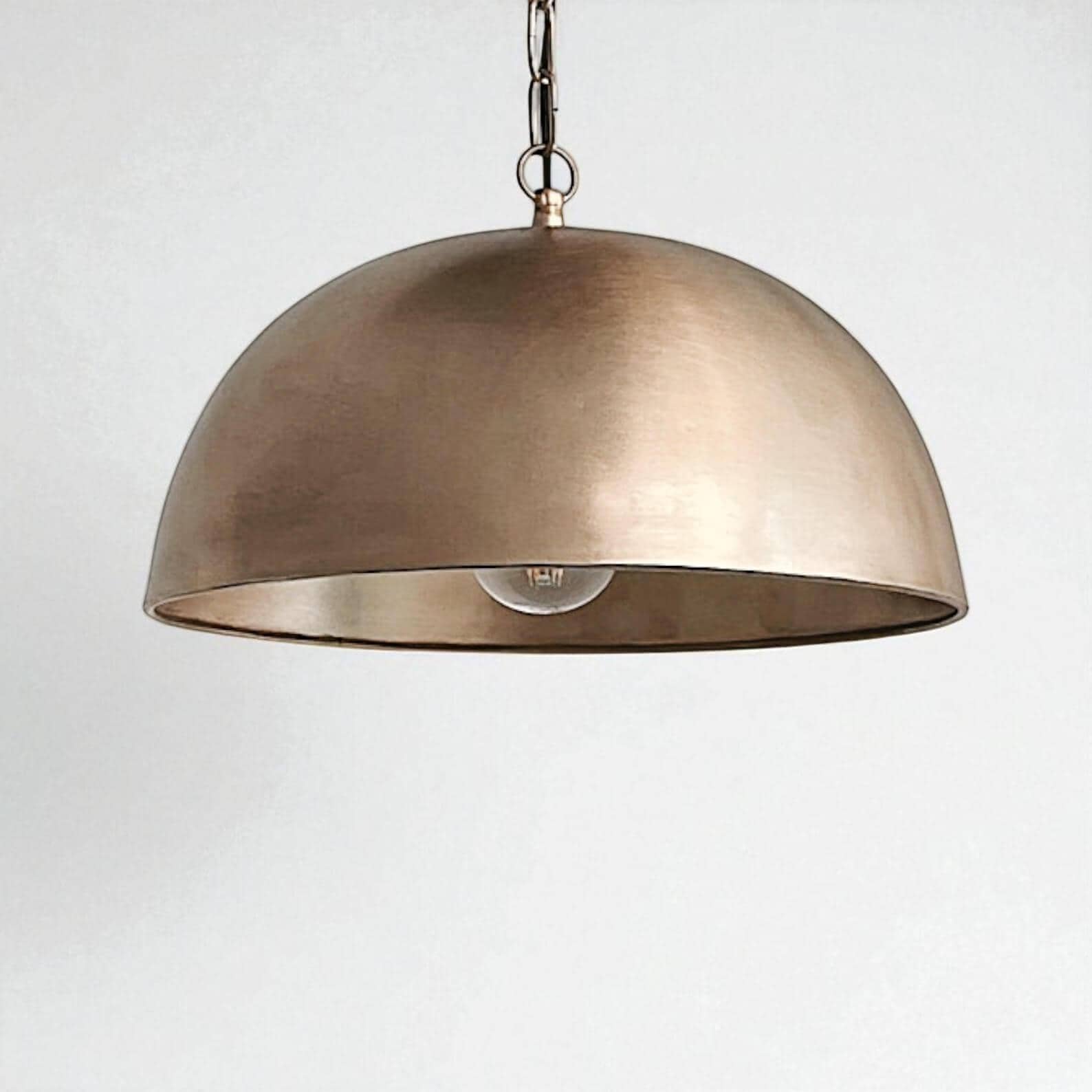 Large Brass Dome Pendant Light in Bronze – Oversized Ceiling Lamp for ...