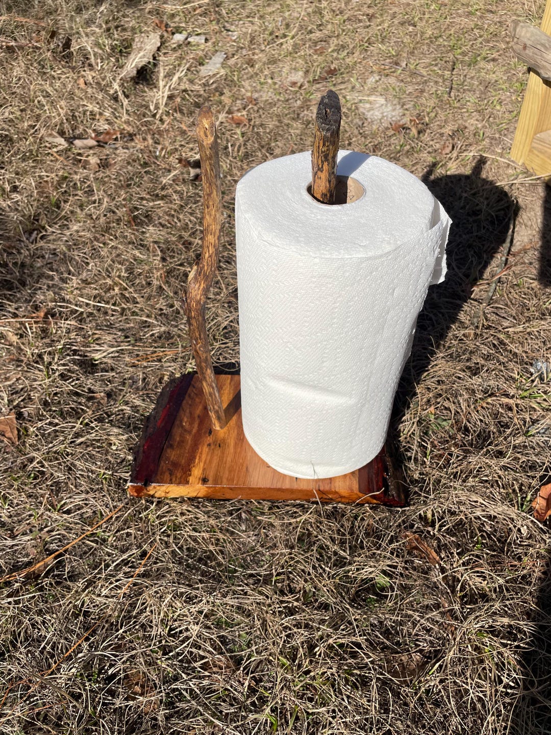 Beaver Chewed Paper Towel Holder - Etsy