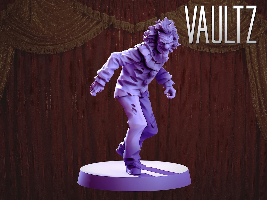 Zombie Circus Clown Tabletop Miniature - | Vaultz - Etsy