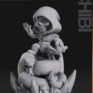 Chibi Skeletor Resin Model Kit - He-man | UNPAINTED | Nomnom Figures - Etsy