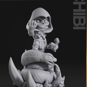 Chibi Skeletor Resin Model Kit - He-man | UNPAINTED | Nomnom Figures - Etsy
