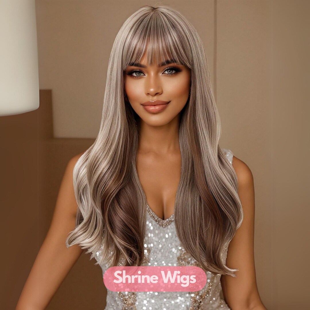 22 Inch Long Blonde Wigs, Blonde Hair, Ombre Wigs, Ombre Blonde Wigs, Synthetic Wigs, Heat ...
