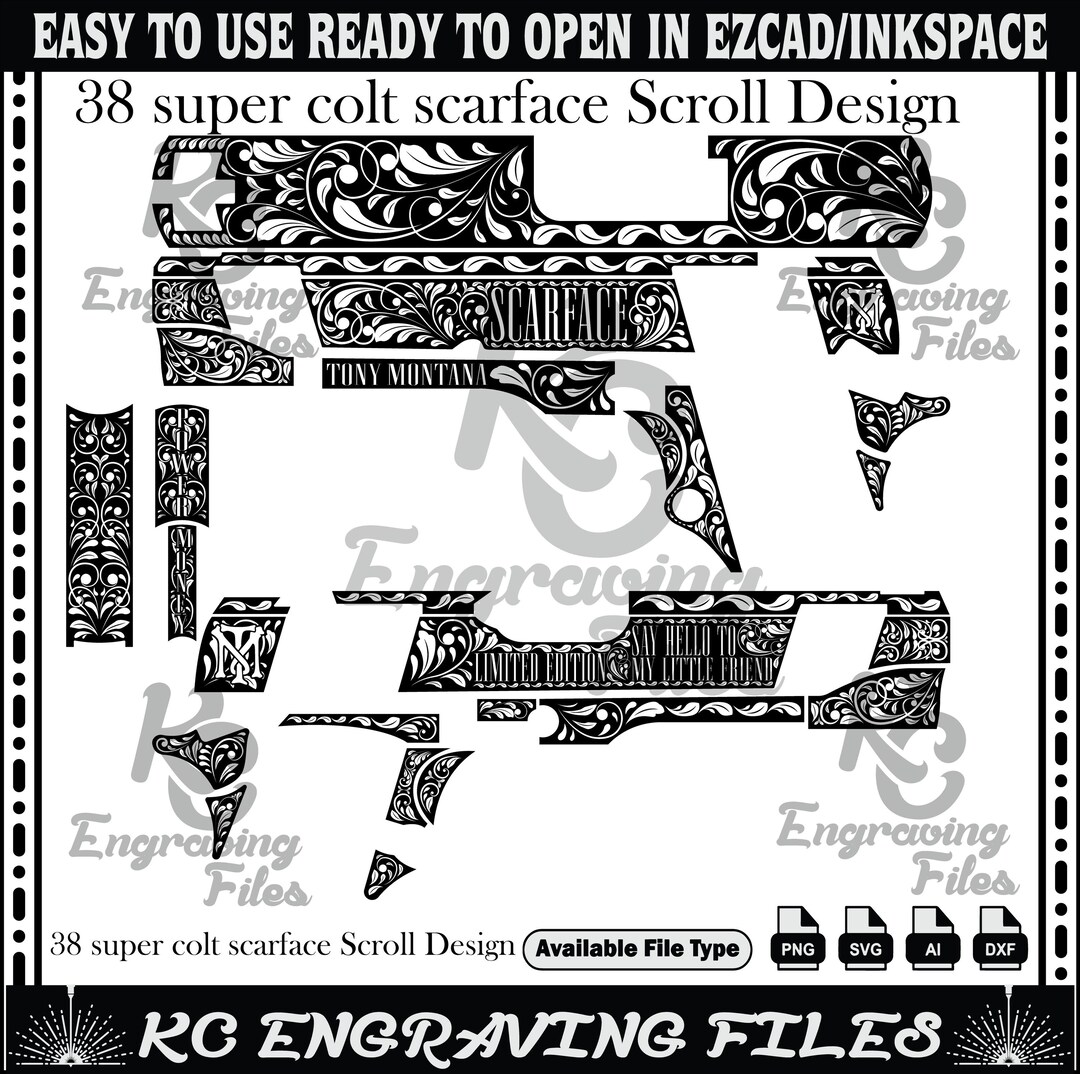 38 Supercolt Scarface DESIGN Svg Laserdesign,laserwork,laserdesign ...