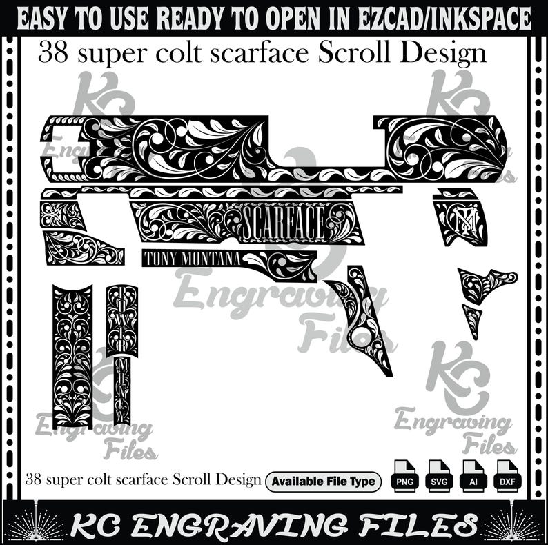 38 Supercolt Scarface DESIGN Svg Laserdesign,laserwork,laserdesign ...