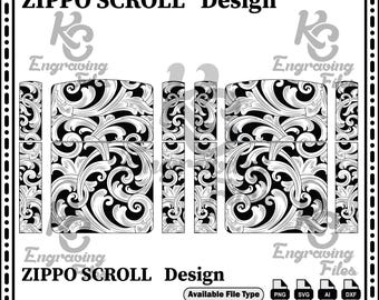 ZIPPO SCROLL DESIGN Svg - Etsy