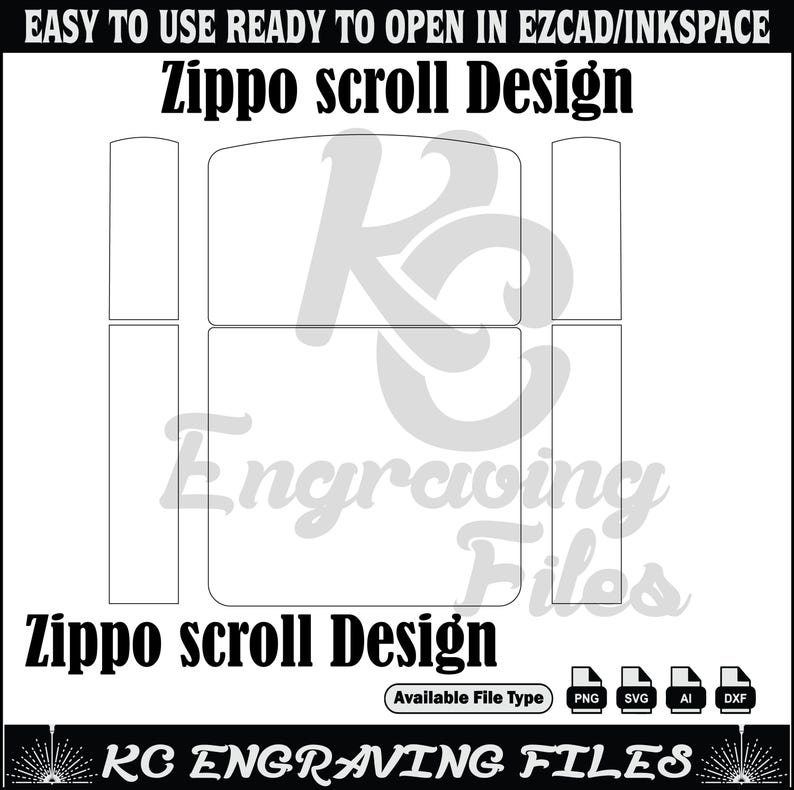 ZIPPO SCROLL DESIGN Svg Lasercut,laserengraving,fiberlaser ...