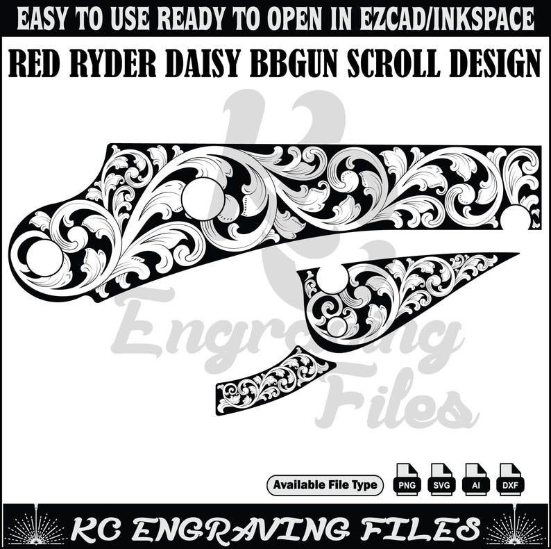 Red RYDER DAISY BBGUN Scroll Svg Lasercut,laserengraving,fiberlaser ...