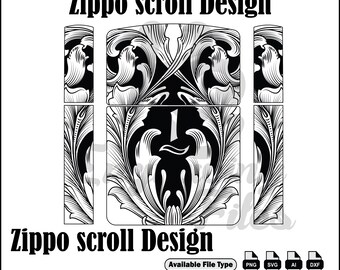 ZIPPO SCROLL DESIGN Svg - Etsy