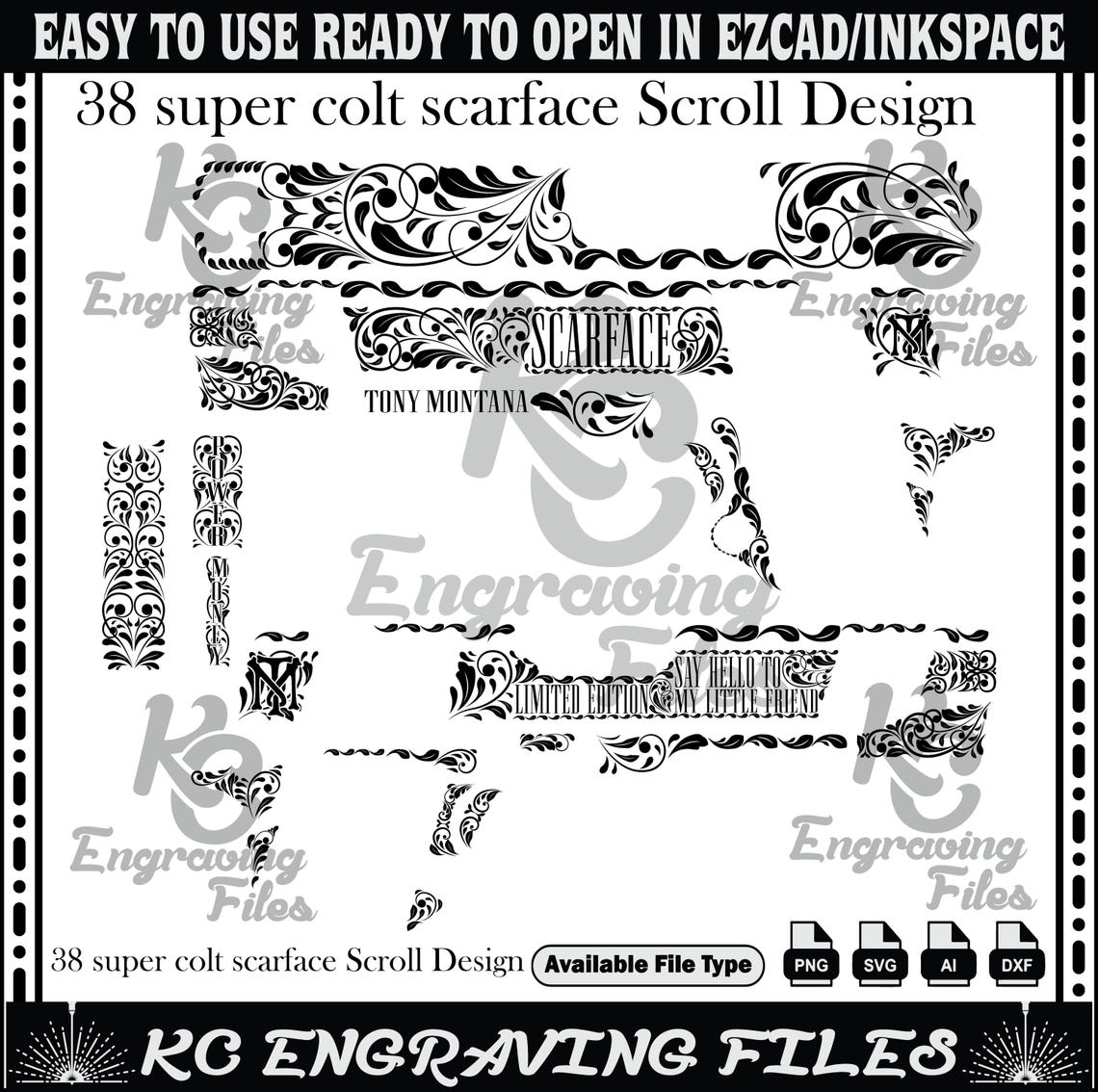 38 Supercolt Scarface DESIGN Svg Laserdesign,laserwork,laserdesign ...