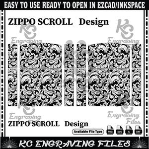 ZIPPO SCROLL DESIGN Svg - Etsy