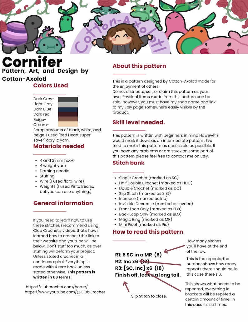 Cornifer Hollow Knight Crochet Pattern - Etsy