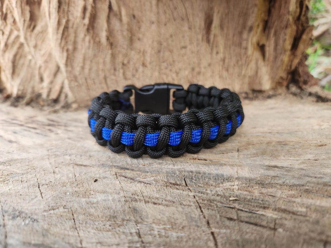 Police Paracord Bracelets/ Thin Blue Line/ Cop Bracelets/gifts for Cops ...