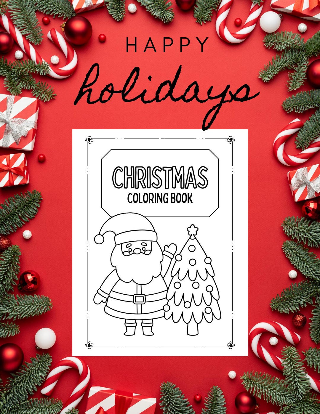 Kids Christmas Coloring Pages | 12 Printable Holiday Activities | Santa ...