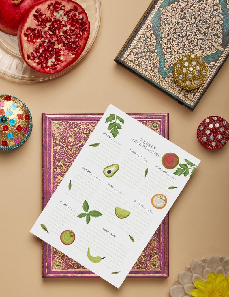 Weekly Meal Planner Printable – Meal Planning Journal, Food Planner PDF ...