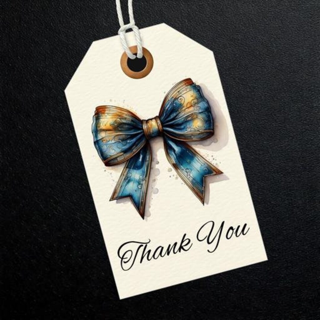 Thank You Ribbon Gift Tag to Express Gratitude and Decor Your Presents ...
