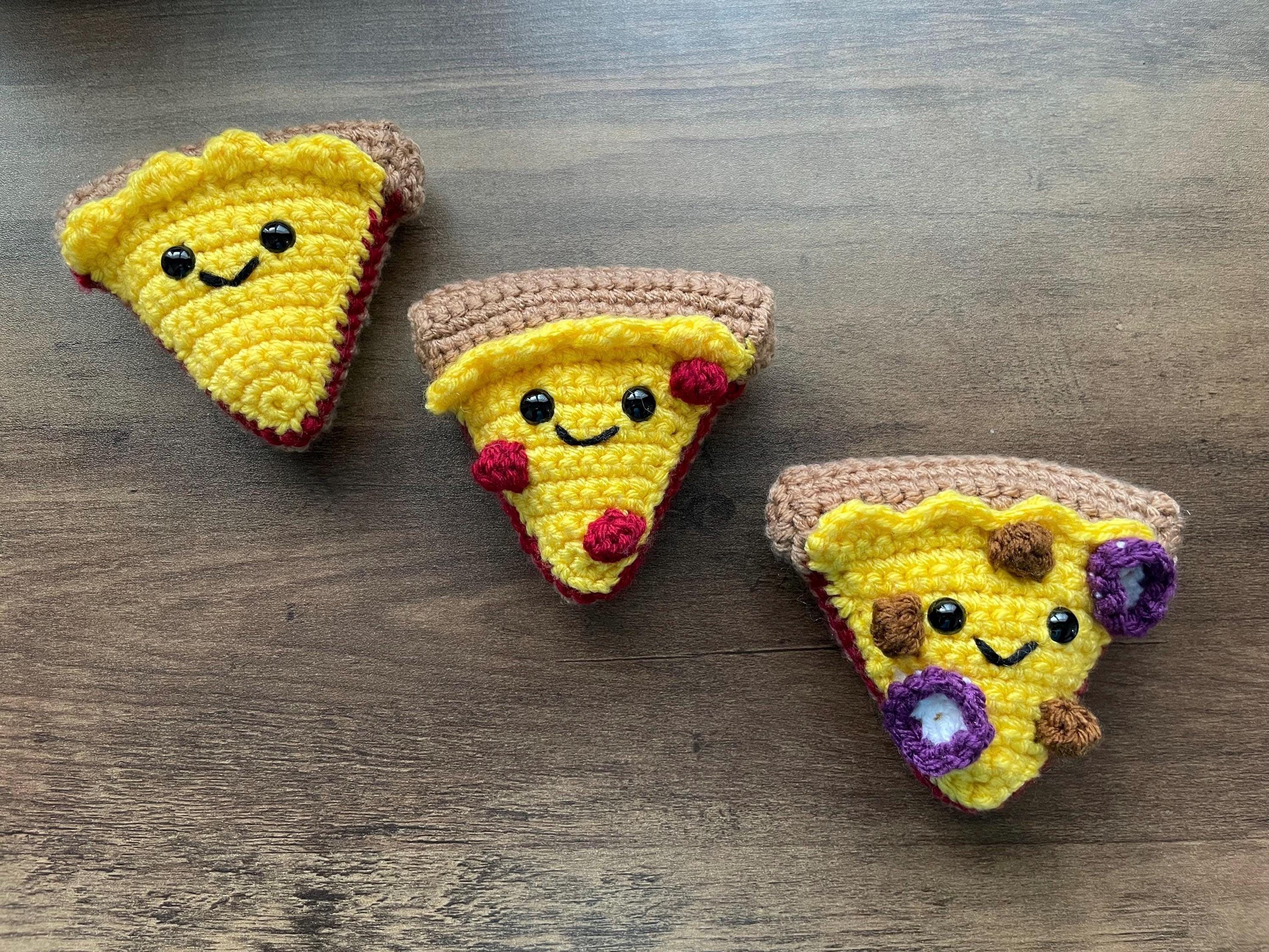 Happy Little Pizza Slices Crochet Stuffies - Etsy