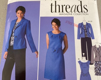 U-PICK Sz Simplicity Pattern 2455 by THREADS Misses' Yoked, Pleated ...