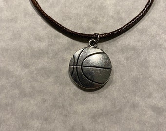 Basketball Necklace, Silver Basket Ball Necklace Basketball Pendant ...
