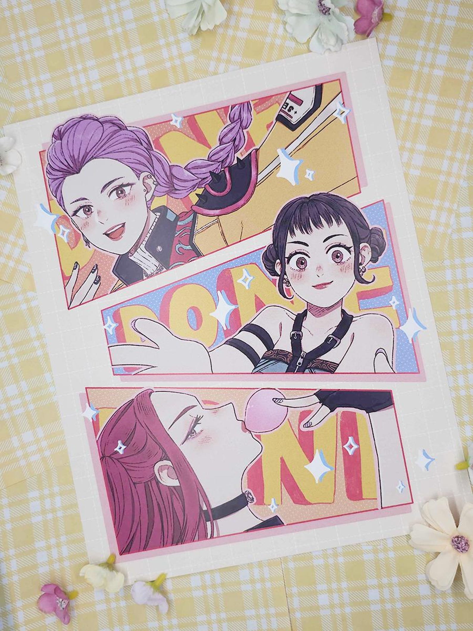 Huntrix Kpop Demon Hunters Art Print // 8x10 - Etsy