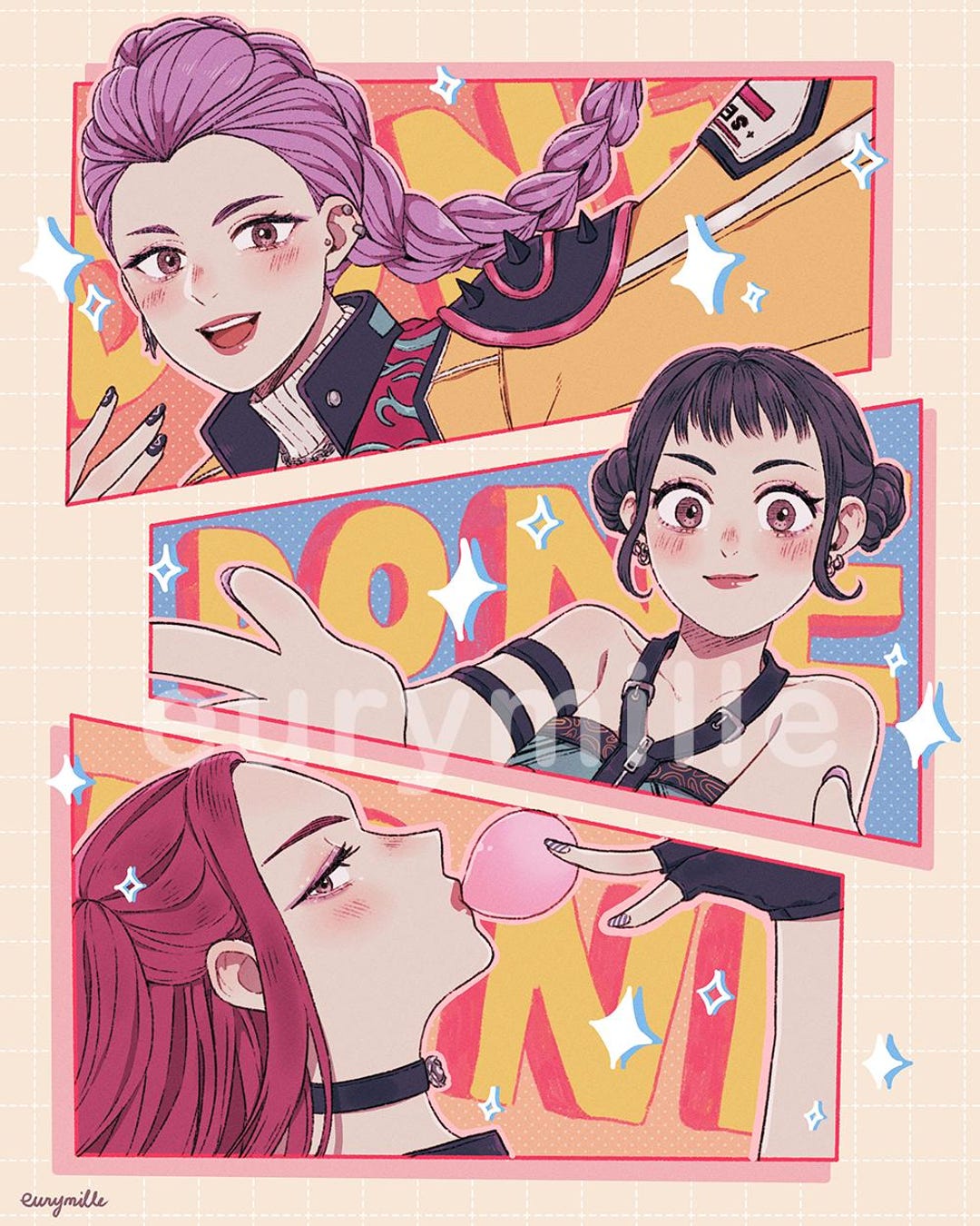 Huntrix Kpop Demon Hunters Art Print // 8x10 - Etsy