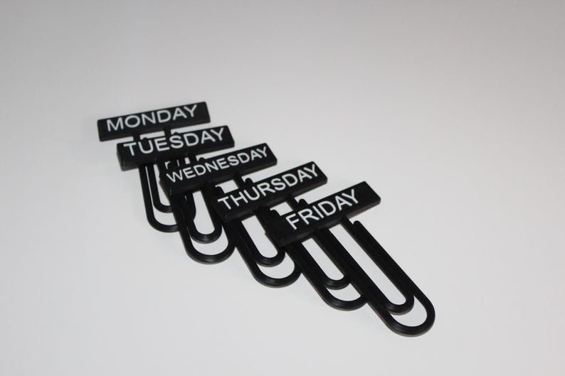 Days of the Week Paperclip | Organization Clips | Teacher Organization ...