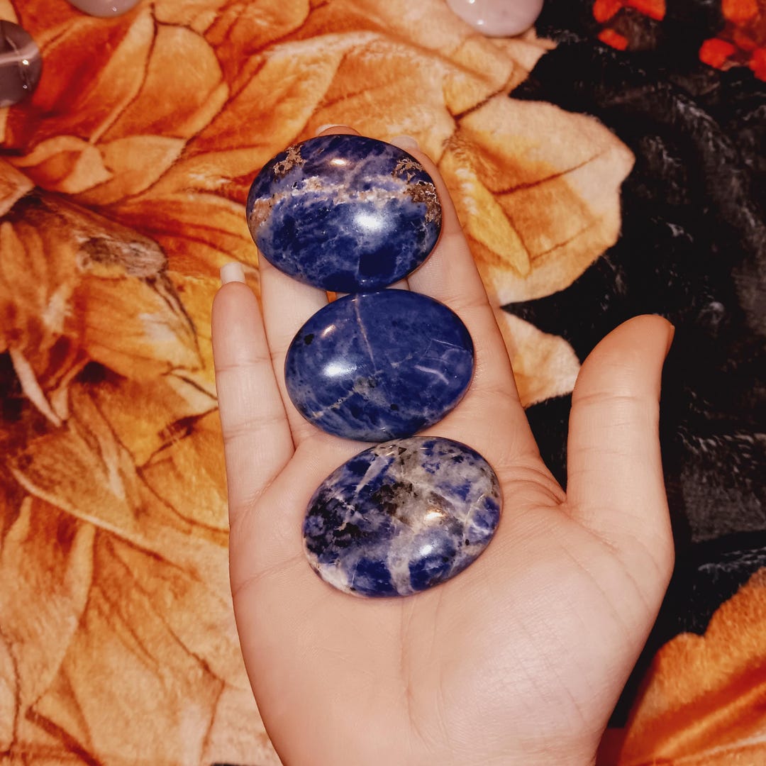 Sodalite Palm Stone - Etsy