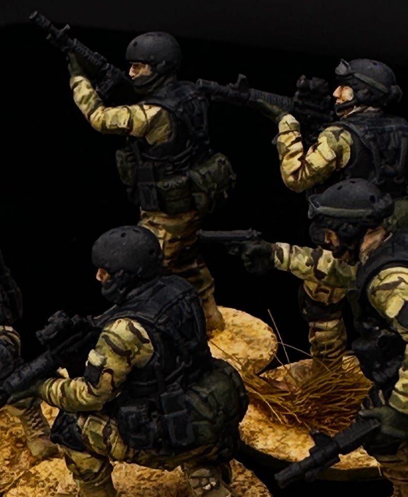 Hand-painted Delta Force Miniatures, Somalia, 90's Elite Special Forces ...