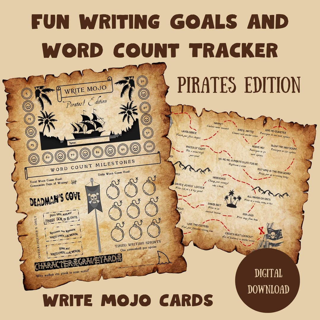 Writing Word Count Tracker- Instant Digital Download - Etsy