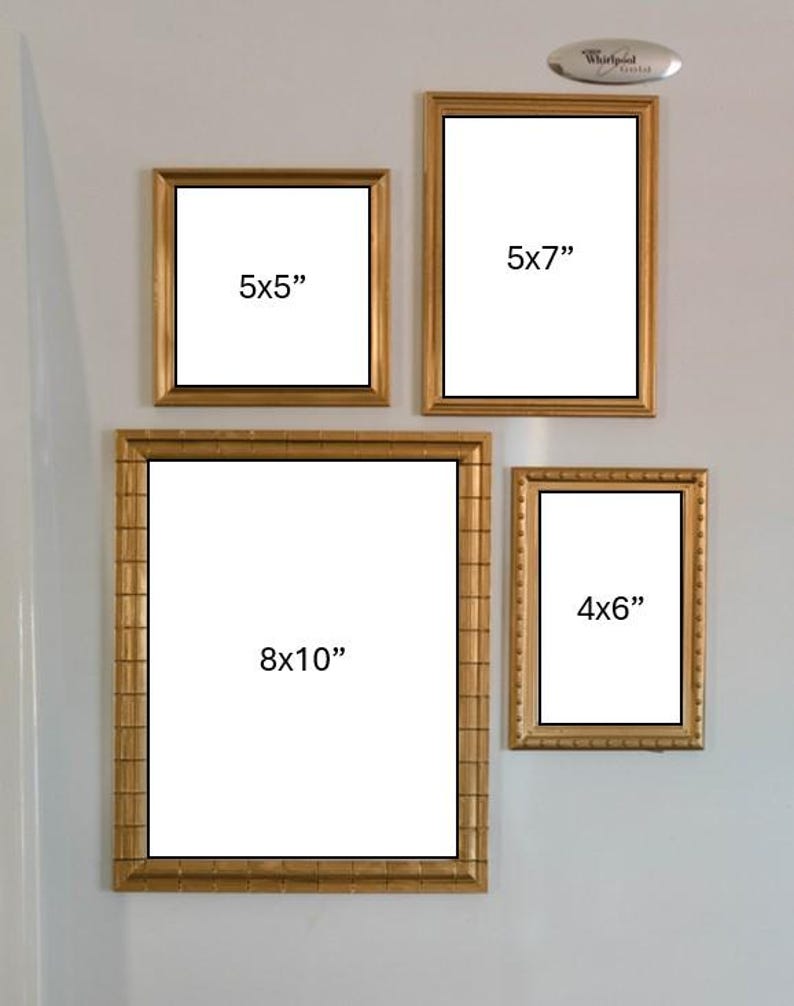 Magnetic & Wall Picture Frames - Gallery Set of 4 (8x10", 5x7", 4x6 ...