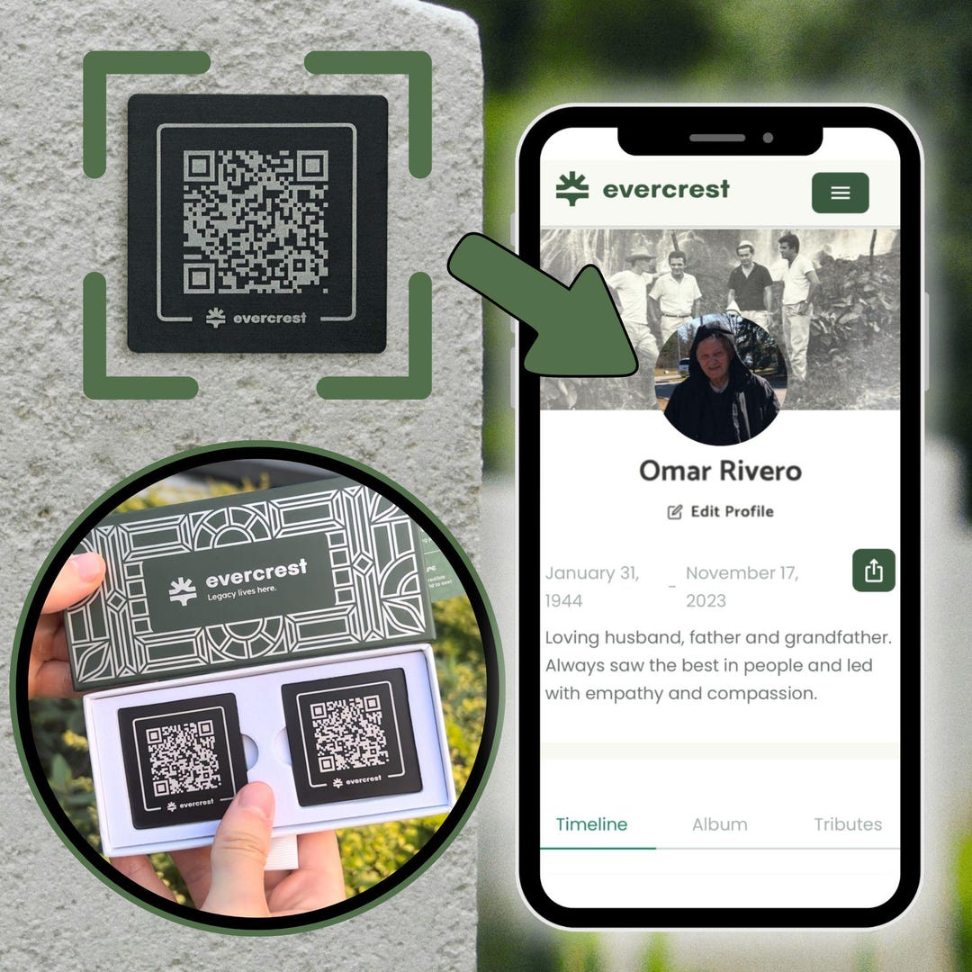 Free Digital Obituary | QR Code Memorial Photos Videos Stories ...
