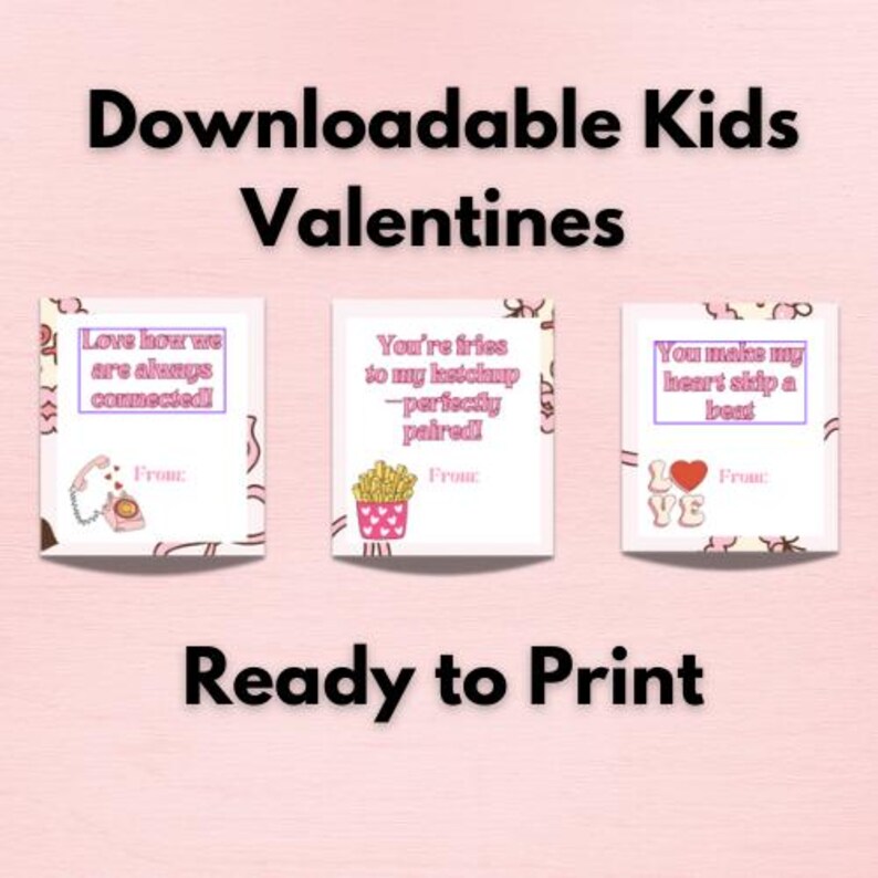 Retro 90's Valentine's Day Printables – Fun Vintage-inspired Characters ...