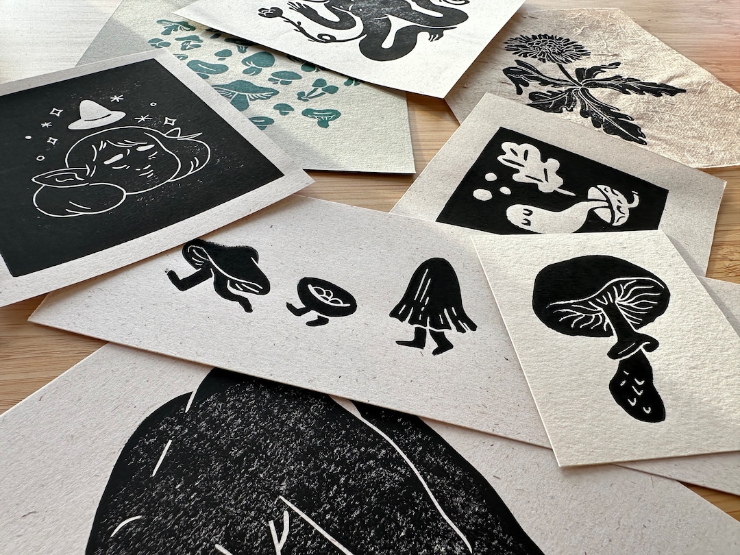 SECONDS Print Packs Bargain Scrapbooking Linoprint Sale - Etsy UK