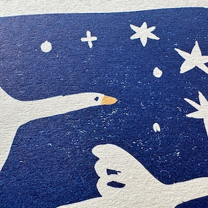 Flying Home | Handprinted Linocut | Original Print - Etsy