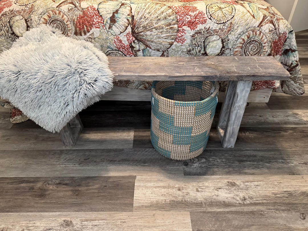 Solid Wood Rustic Bench - Etsy