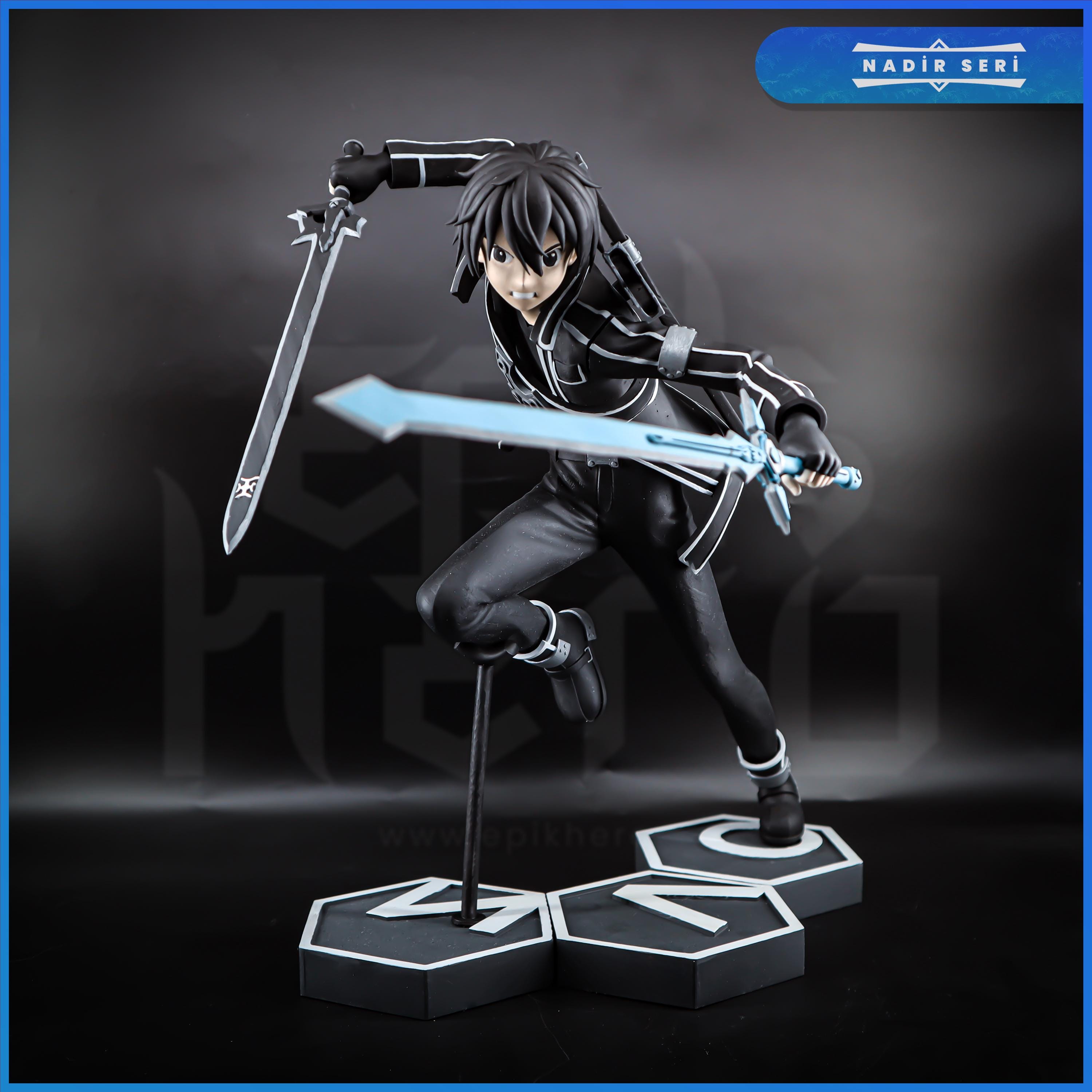 Sword Art Online Kirito Figure: 14K 3D Printed, Hand Painted SAO Statue ...