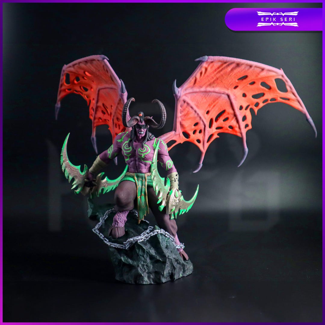 Illidan Stormrage Figure: 14K 3D Printed, Hand-painted WOW Statue - Etsy
