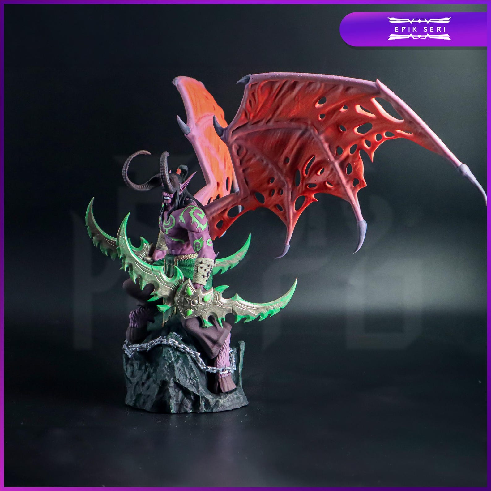 Illidan Stormrage Figure: 14K 3D Printed, Hand-painted WOW Statue - Etsy