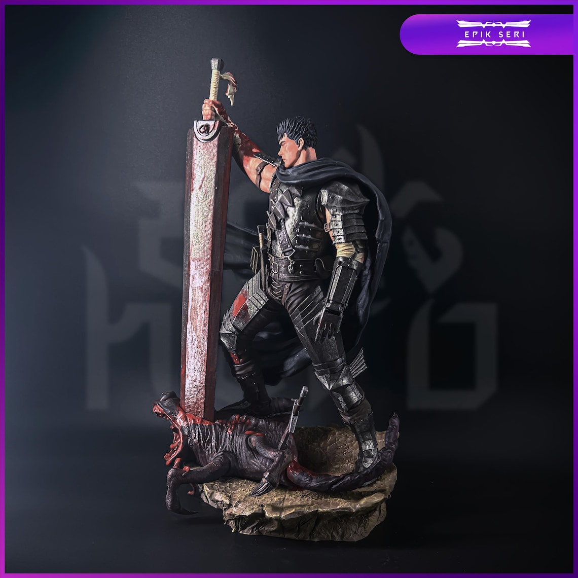 Berserk Guts Figure: 14K Resin, Hand-painted Statue - Etsy
