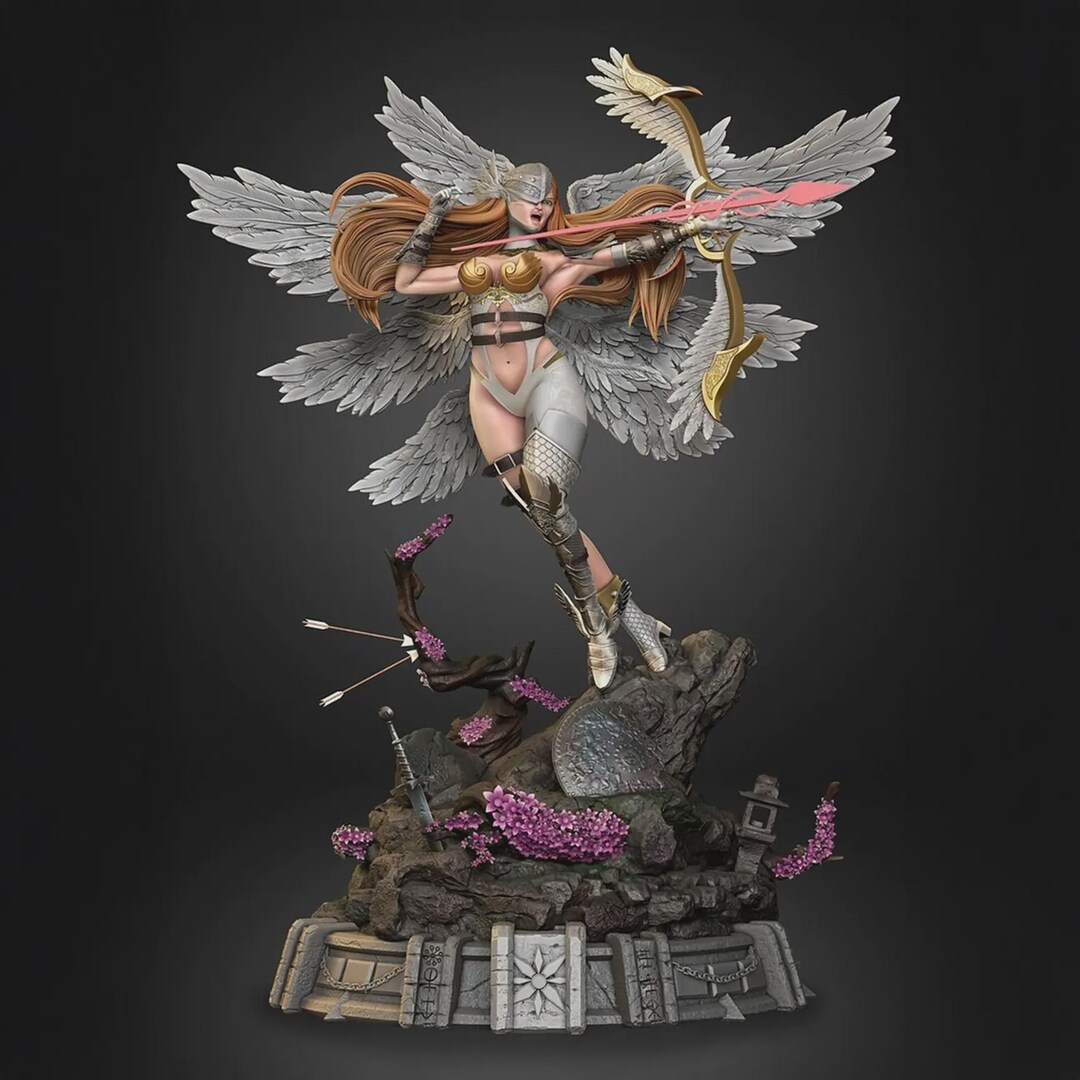Angewomon Figure: Digimon Adventure | 3D Printed Resin Statue, Hand ...