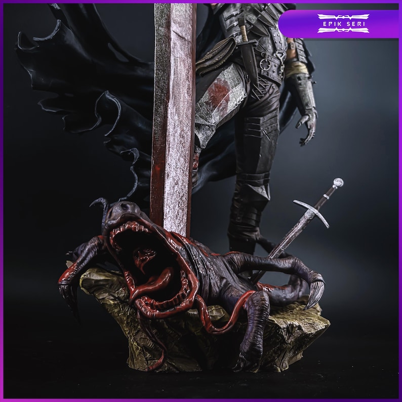 Berserk Guts Figure: 14K Resin, Hand-painted Statue - Etsy