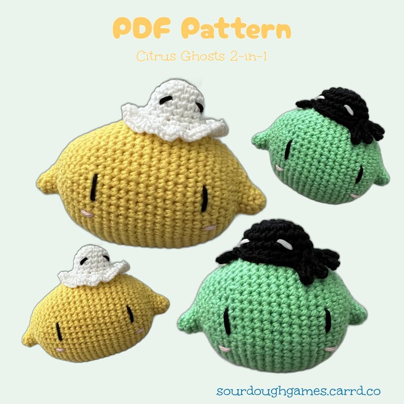 Lemon Ghost Crochet Pattern: Can Use Glow in the Dark Yarn (PDF Pattern ...