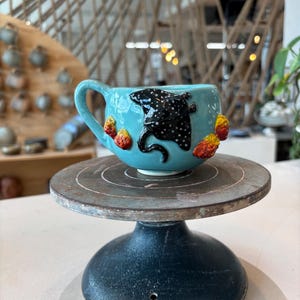 Ocean Life Ceramic Mug – Handmade With 3D Sea Creatures – Coastal ...