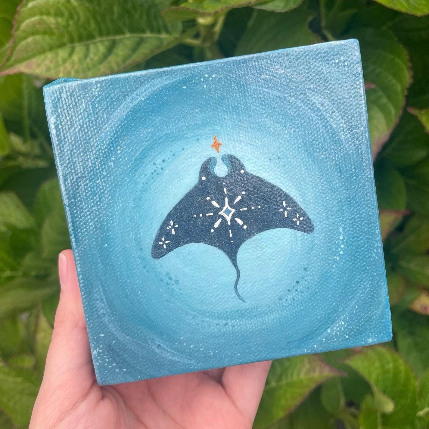 Mini Canvas Painting - Cute Painting - Acrylic 4x4 Inch - Original ...