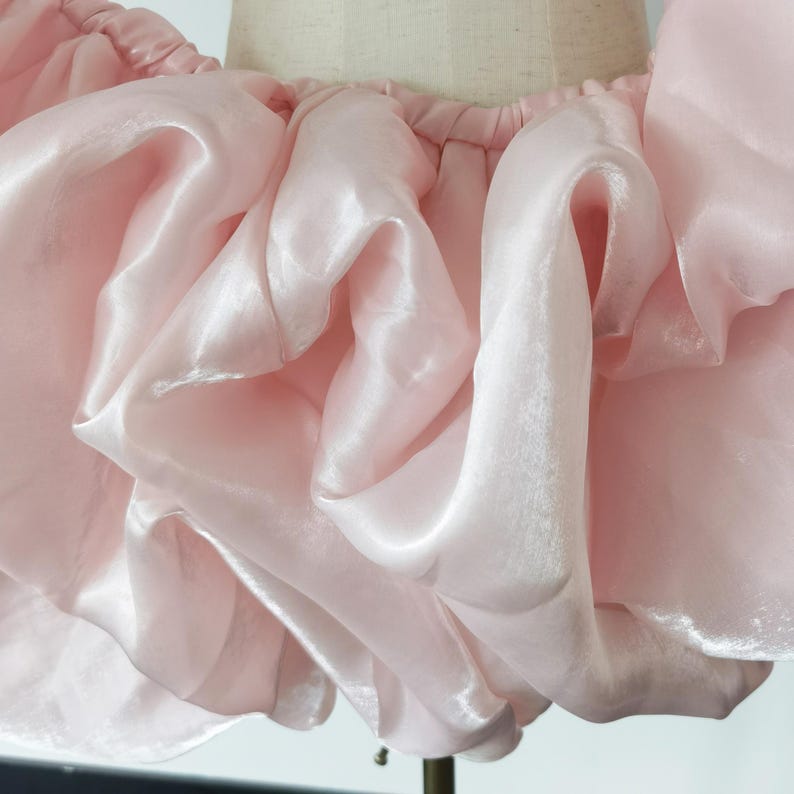 Pink Satin Bridal Cape, Detachable Puff Sleeves, Prom Shawl - Etsy