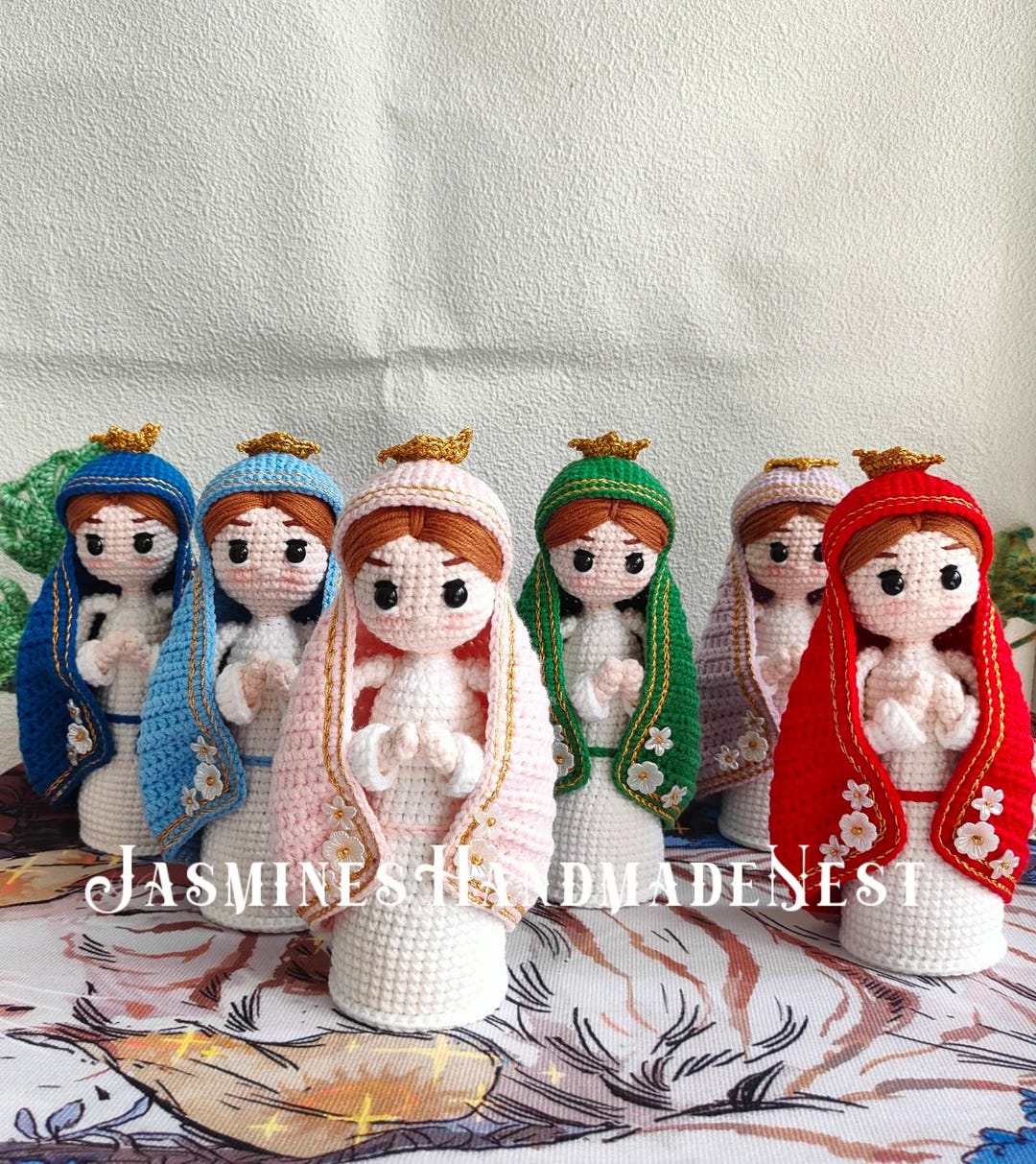 Multiple Styles Crochet Saint Girl Dolls – Soft Amigurumi Plush Toys ...