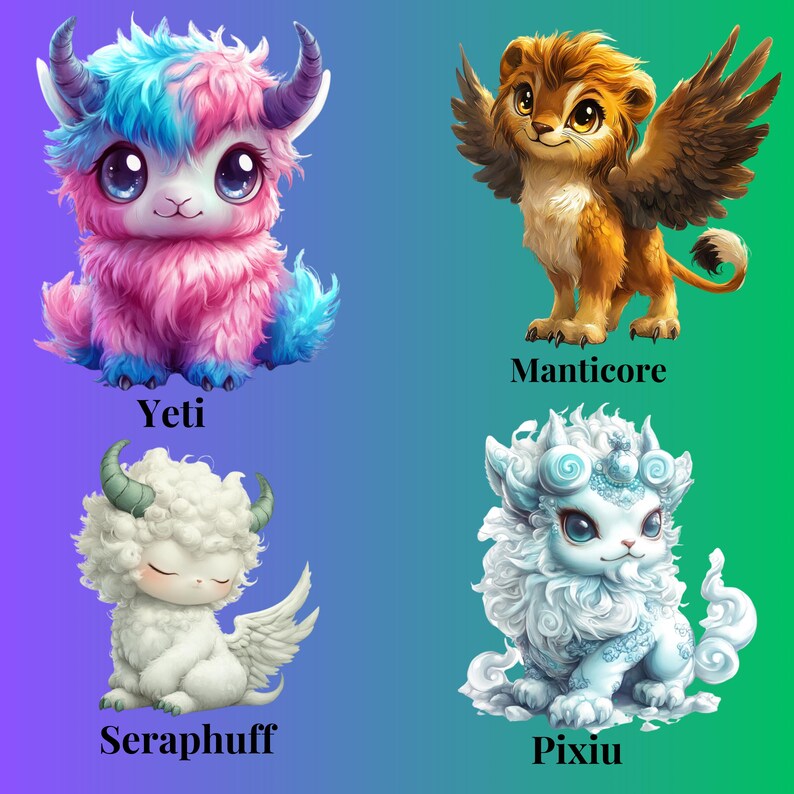 Baby Beasts Deities Clipart PNG Sublimation Greek Gods Goddess Medusa ...