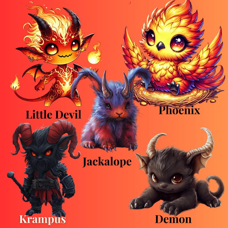 Baby Beasts Deities Clipart PNG Sublimation Greek Gods Goddess Medusa ...