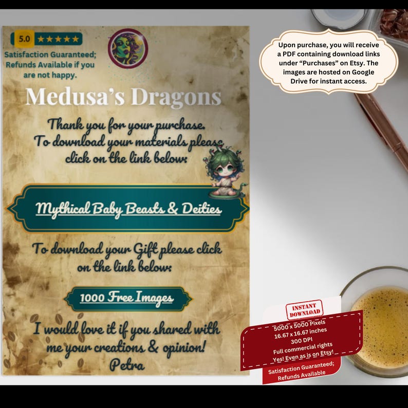 Baby Beasts Deities Clipart PNG Sublimation Greek Gods Goddess Medusa ...