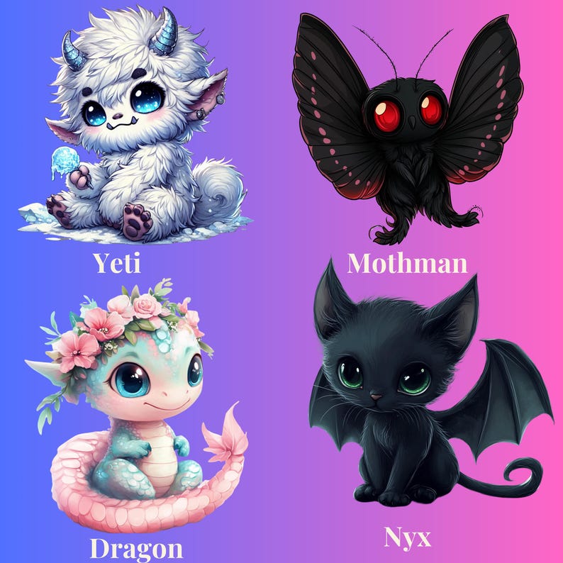 Baby Beasts Deities Clipart PNG Sublimation Greek Gods Goddess Medusa ...