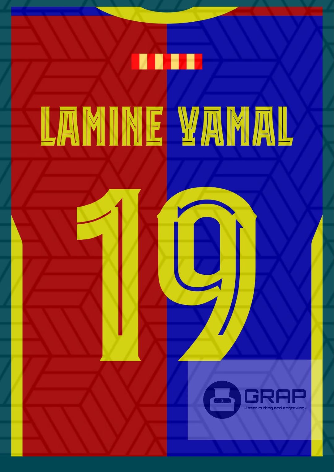 FC Barcelona - Lamine Yamal #19 24/25 - Laser Cut File, Digital File ...
